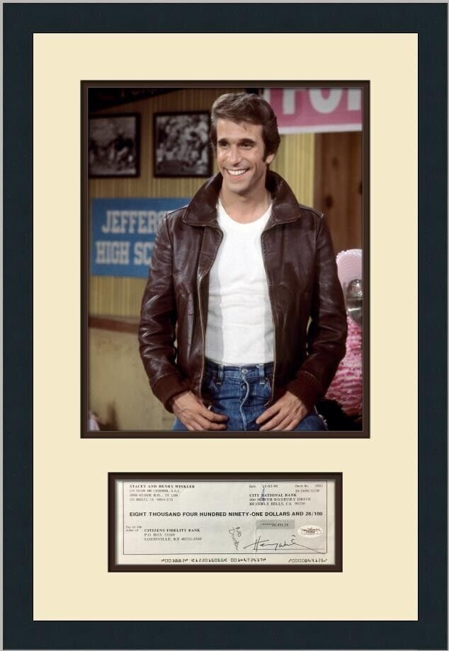 Henry Winkler The Fonz Happy Days Signed Original Bank Check Custom ...