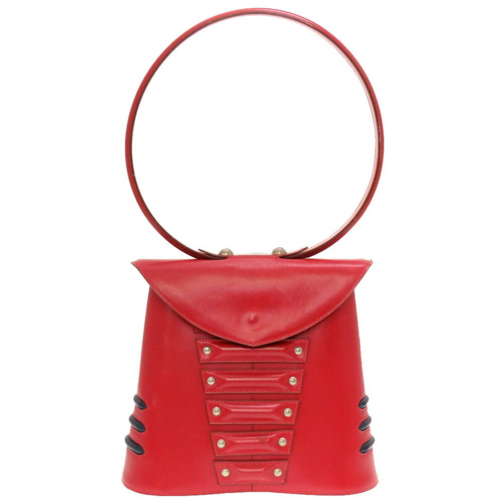 Hermes East Box Calf Rouge Vif Navy 0x Engraved One Shoulder Bag Red ...