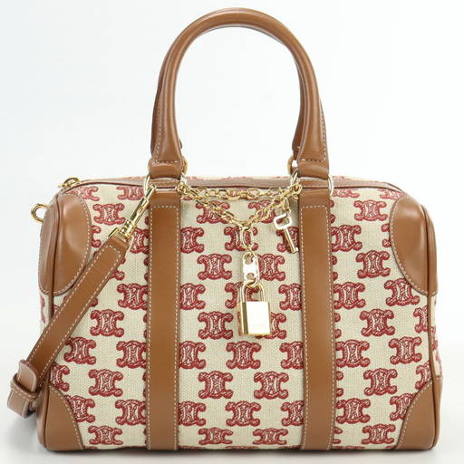 Celine Celine Small Boston Bag Triomphe 19365 2cs8 Canvas Ladies