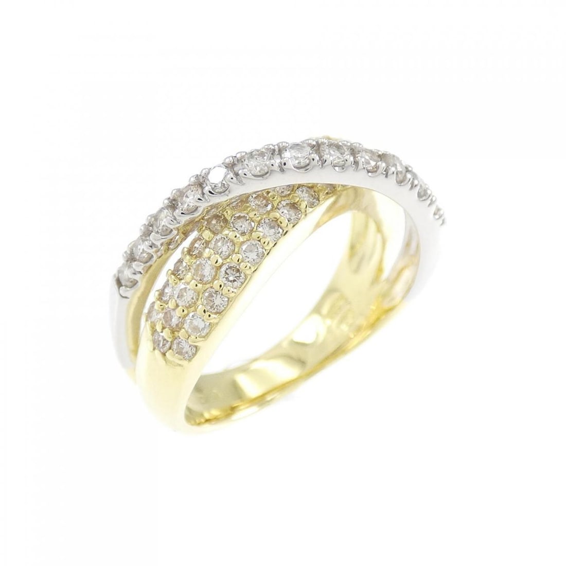 K18yg Pt Diamond Pinky Ring 0.47ct Auction