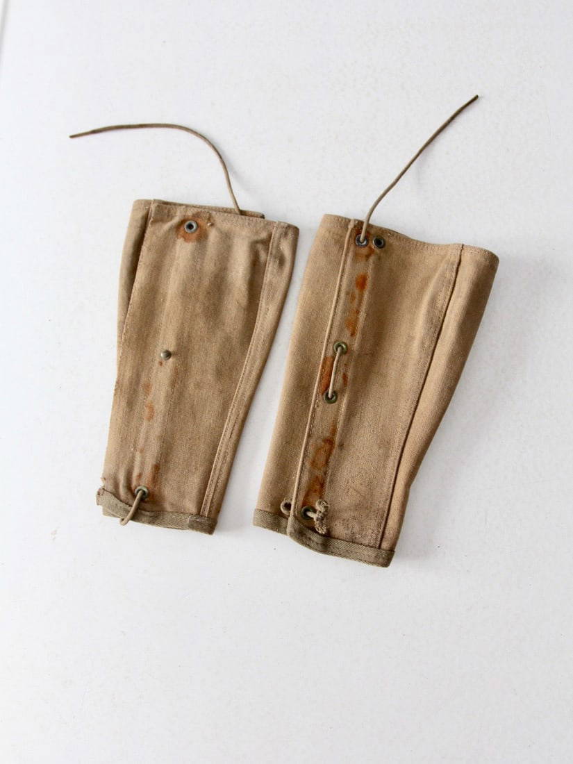Vintage Military Canvas Boot Spats Auction