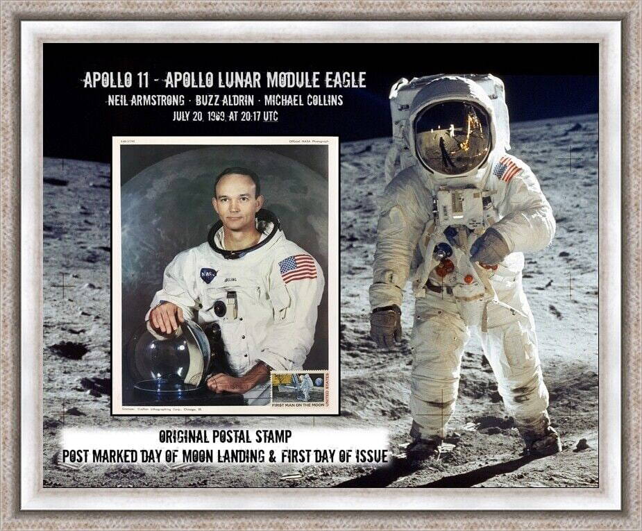 Original Nasa Photo Apollo 11 Michael Collins First Day Of Issue Custom ...