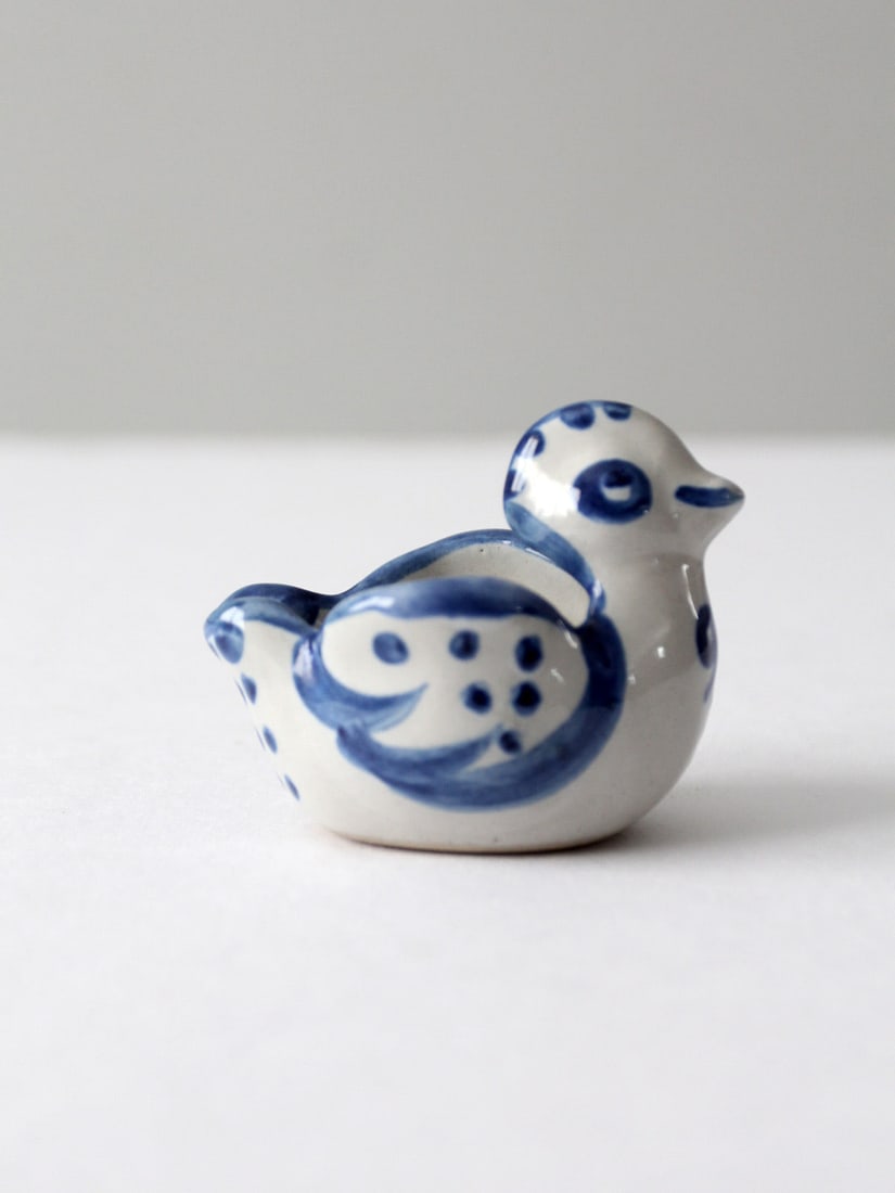Vintage Pottery Bird Salt Cellar Auction