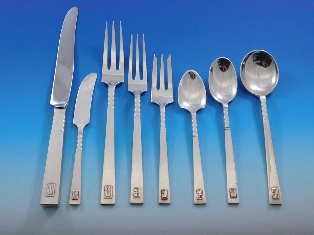 Neptune By John Petterson Sterling Silver Flatware Set Service 50pcs ...