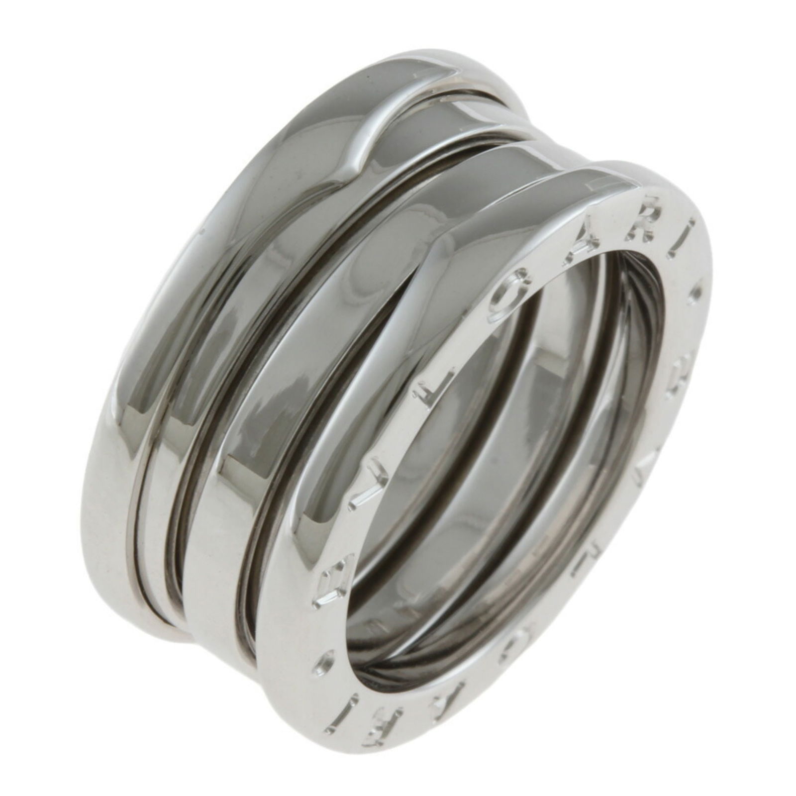 Bvlgari Bvlgari B-zero.1 B Zero One 3 Band #49 Ring No. 8.5 18k K18 White Gold Ladies Auction