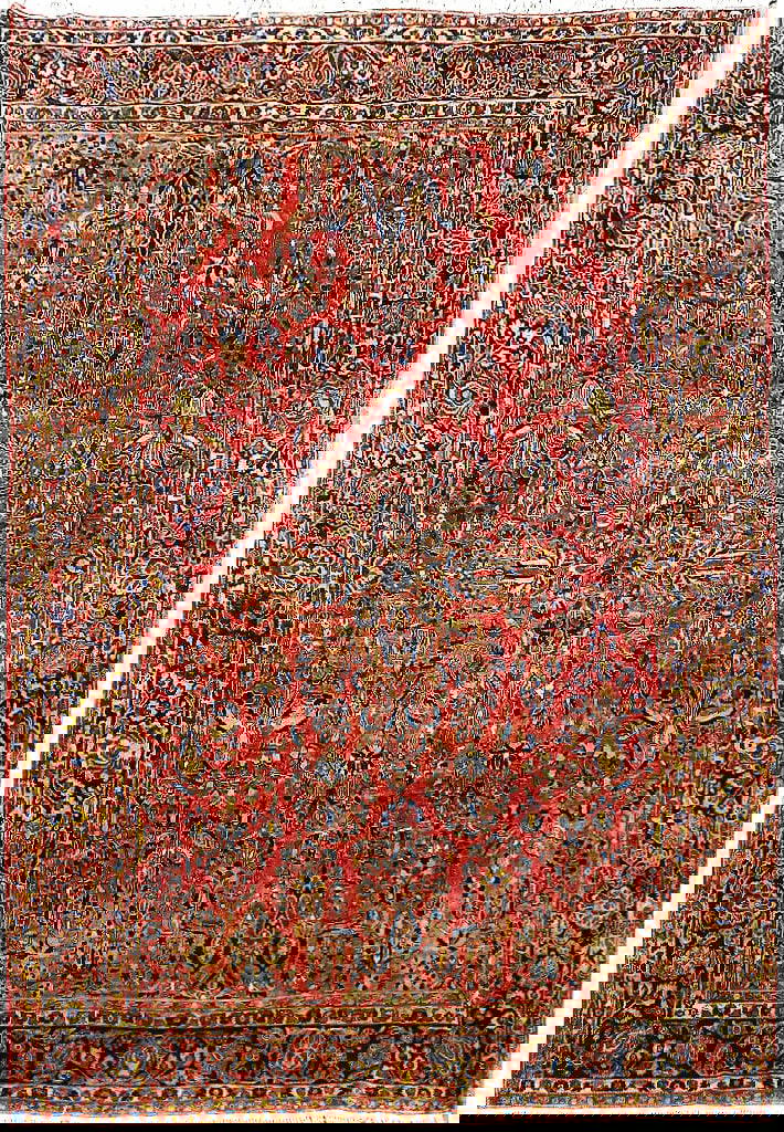 9 X 12 Persian Antique 1930s Sarouk Qazvin Rug Auction