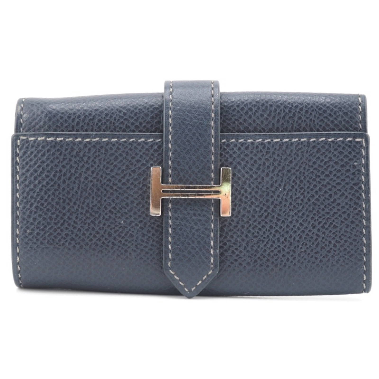 Hermes/hermes Bearn Vaux Epson Key Case Navy Men's Auction