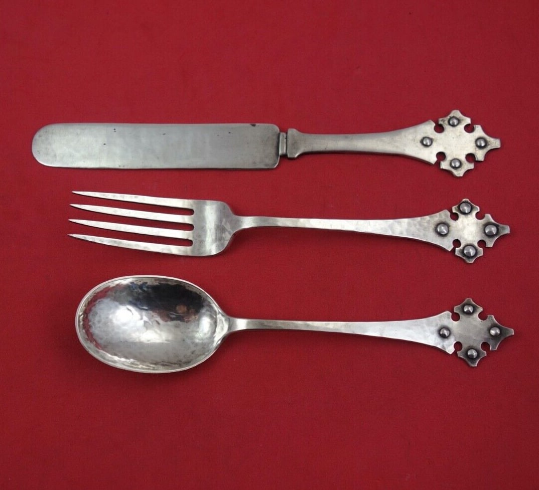 Fourteenth Century By Shreve Sterling Silver Junior Set 3-pc Knife Fh ...
