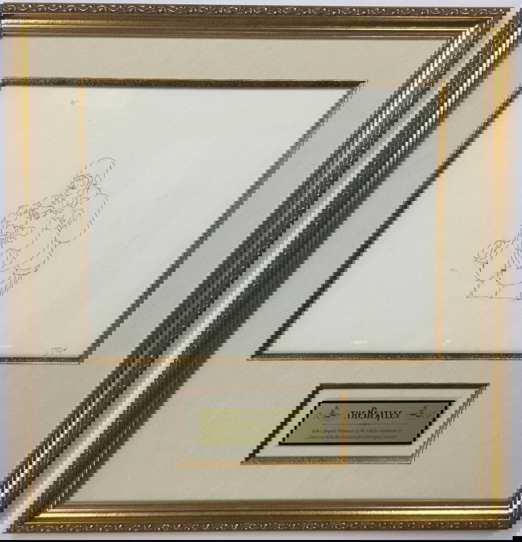 Original 1968 Beatles Yellow Submarine Production Drawing John J9 Loa Auction