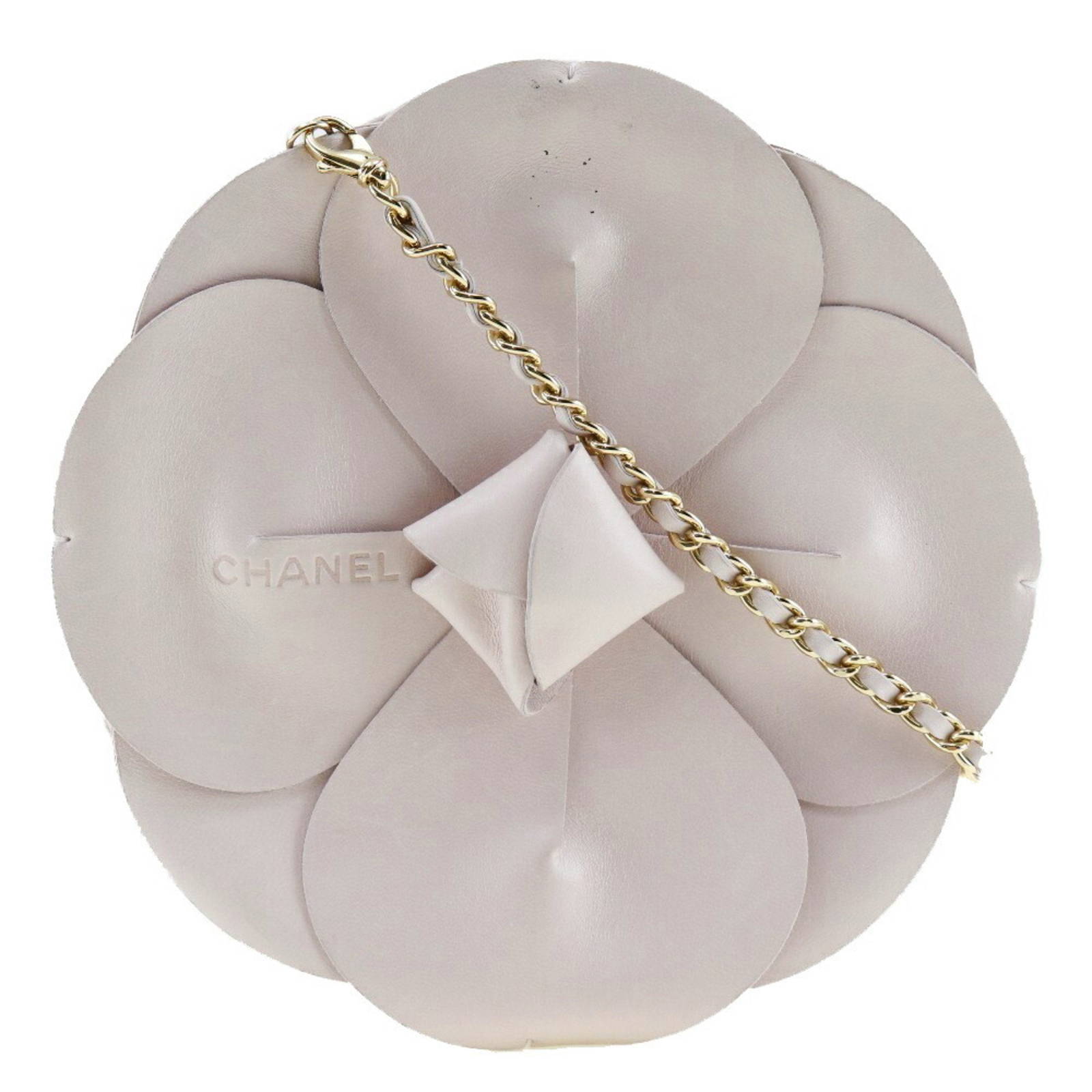 Chanel Chain Handbag Camellia Vintage Satin X Leather Made In France ...