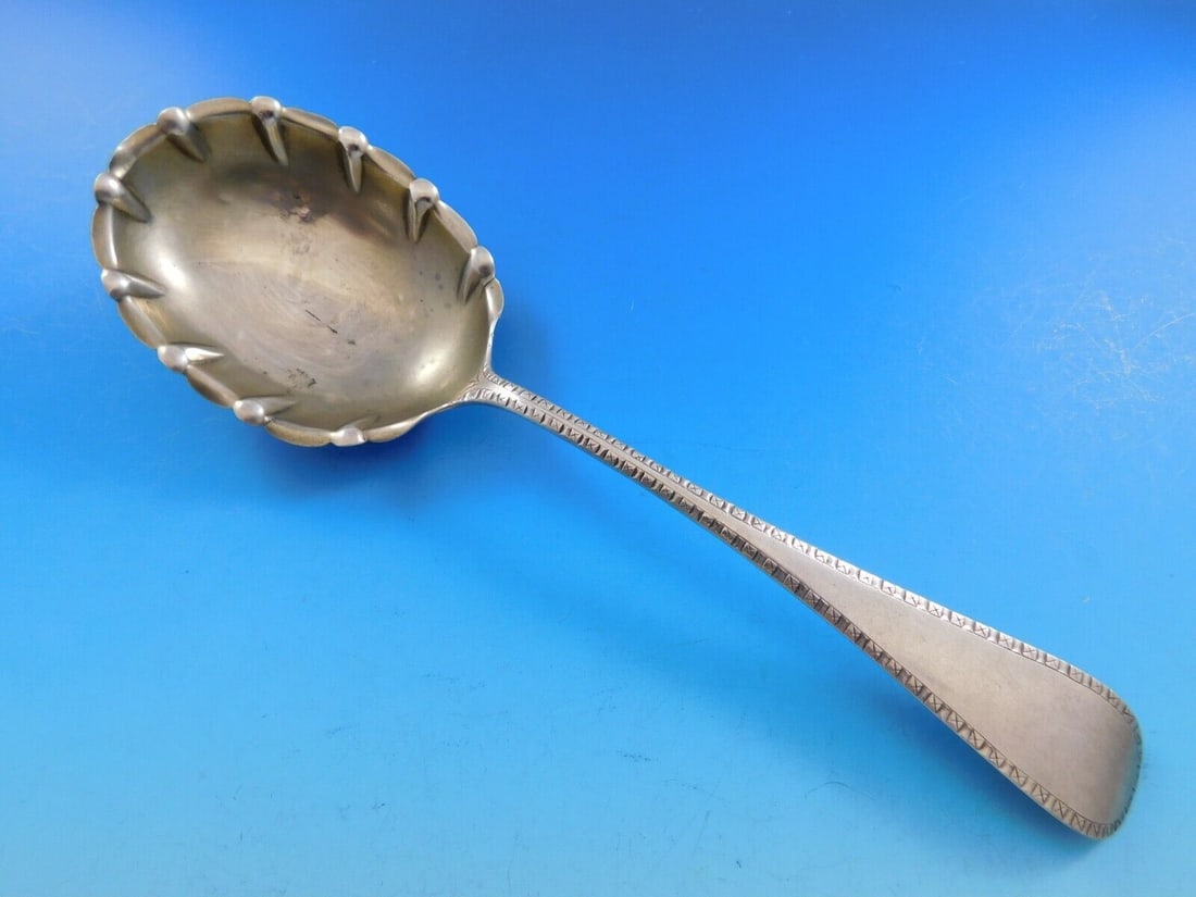 Brite-cut By A. Stowell & Co. Baltimore Sterling Berry Spoon Gold ...