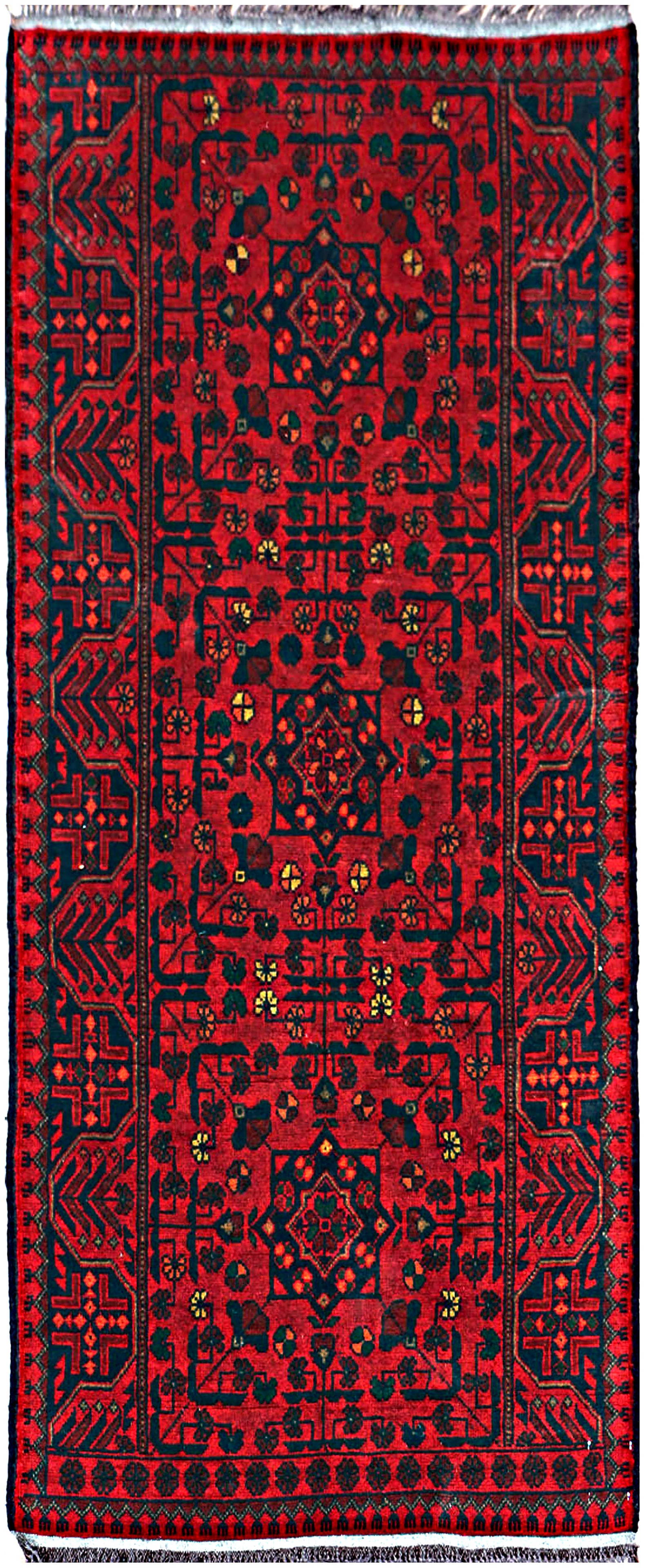 6 Foot Runner 3 X 6 Afghan Khal Mohammadi Rug Ethnic Tribal Rug Auction