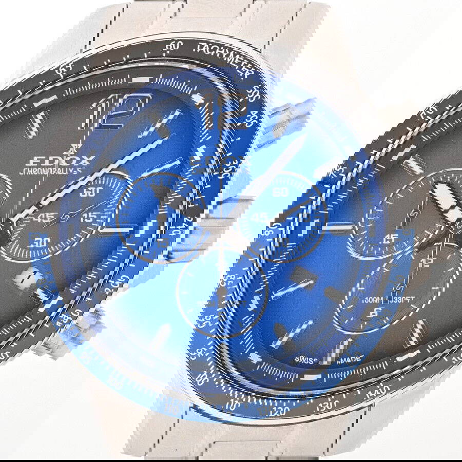 Edox Chrono Rally Chronograph 10229-3nbum-buin Quartz Auction