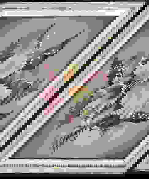 Airbrushed Daffodil Flowers With Bow Mid Century Art Signed By Terone ...