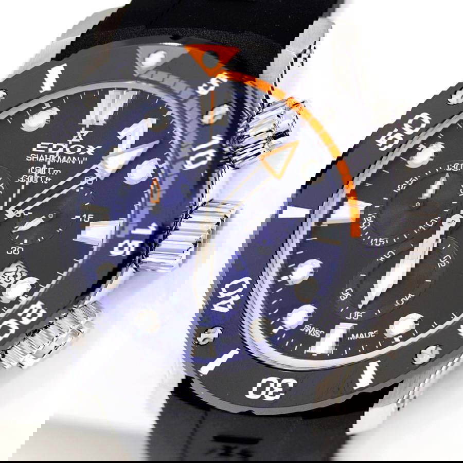 Edox Chrono Offshore 1 Shakman 2 10234-3o-buin Mens Watch Pre-owned Auction