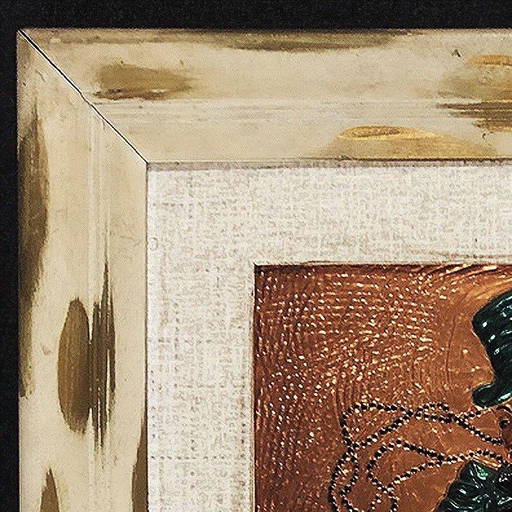 Mid Century Ringmaster Copper Wall Sculpture In Wooden Frame