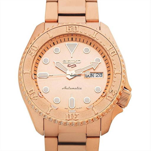 Seiko 5 Sports Srpe72k1 5 Sports Automatic Rose Gold Dial Stainless ...