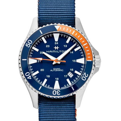 Hamilton Khaki Navy H82365941 Khaki Navy Automatic Blue Dial Nato Strap Men's Watch