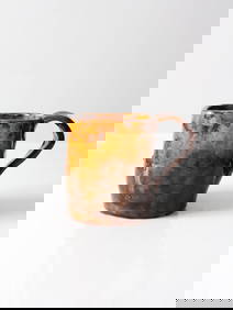 George Ohr Pottery Joe Jefferson Snake Handled Mug Or Cup