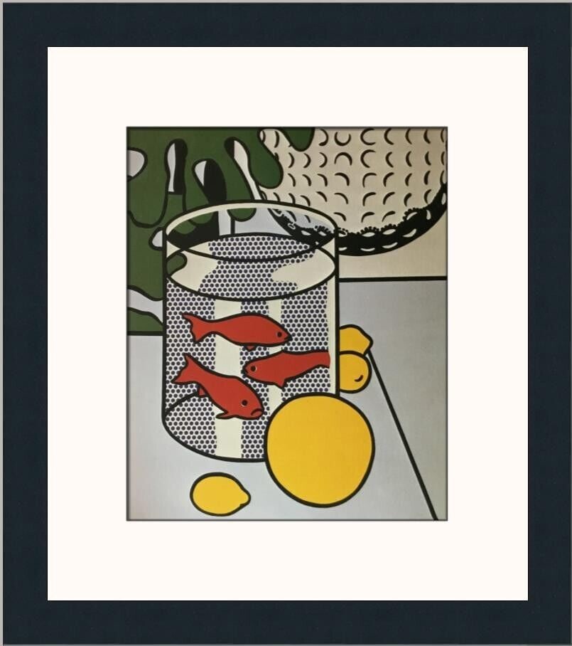 Roy Lichtenstein Still Life With Gold Fish Custom Framed Print Auction