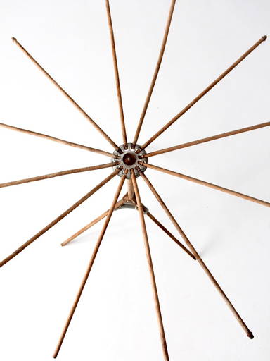 Antique Free Standing Spindle Laundry Drying Rack With Metal Frame 42.5 ...