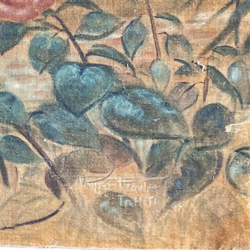 Original Pre-war Polynesian Oil Painting On Velvet By Roger Fowler ...