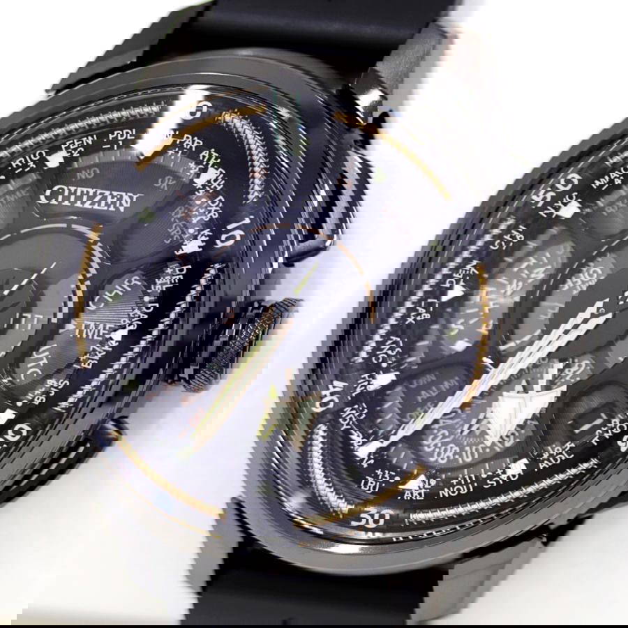 Citizen Satellite Wave Titanium Quartz Black Dial Men's Watch Auction