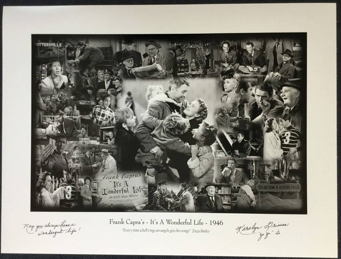 Karolyn Grimes Autographed It's A Wonderful Life Photograph 30x40 Auction