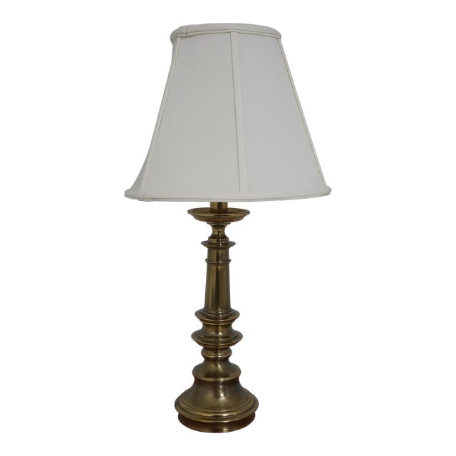 Stiffell Traditional Brass Table Lamp W. Shade Auction