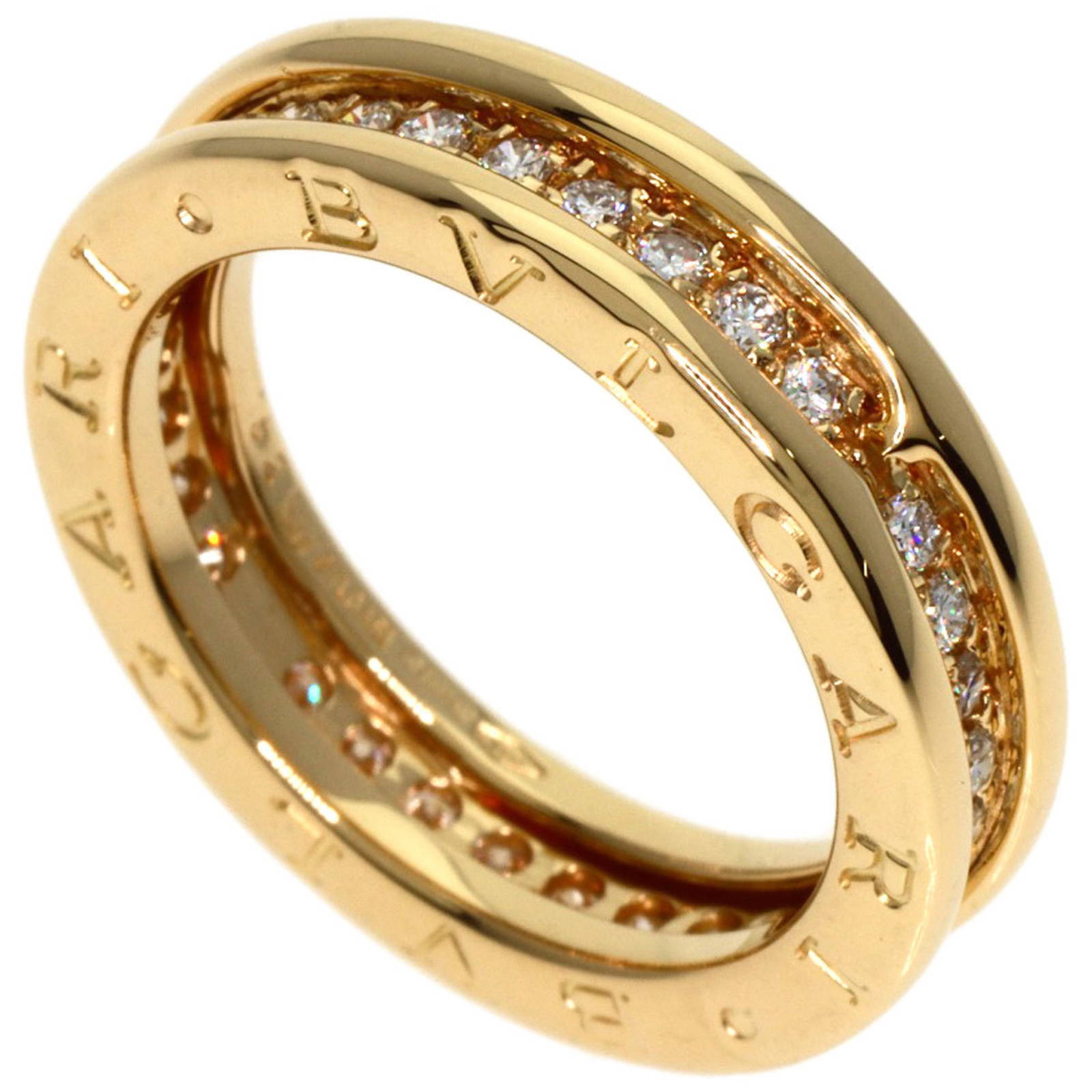 Bvlgari B-zero1 B-zero One Band Diamond #52 Ring K18 Yellow Gold Women ...