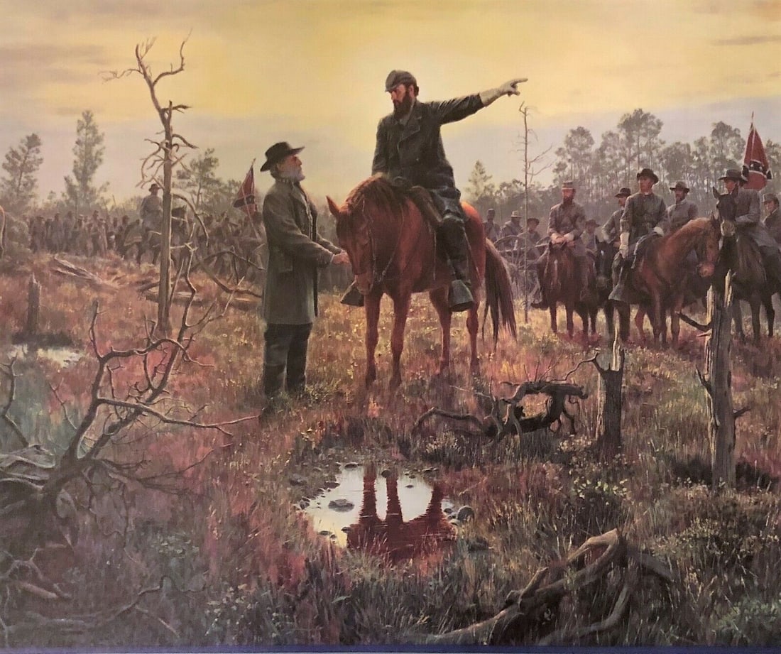 Mort Kunstler Civil War Print - The Last Meeting Custom Framed Auction