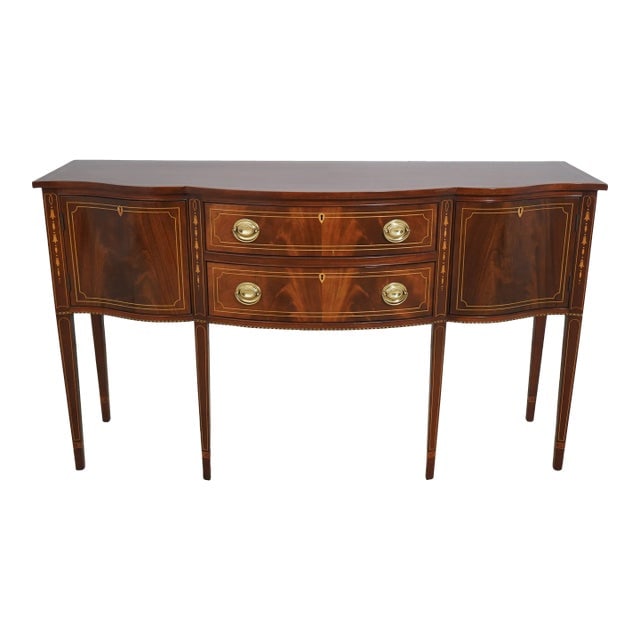 Stickley Federal Style Mahogany Sideboard With Inlay And Silverware ...