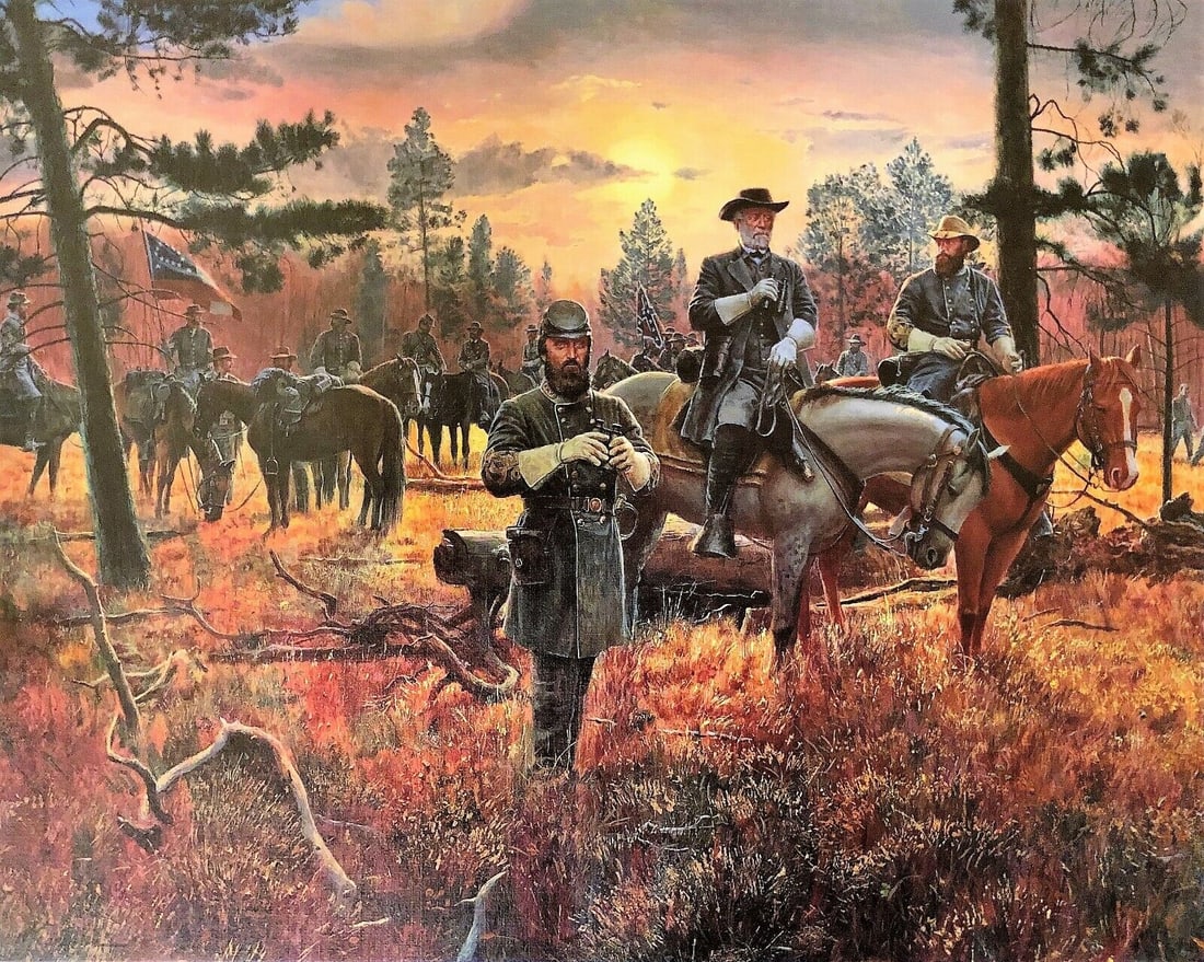 Confederate Sunset Custom Framed Print By Mort Kunstler Auction
