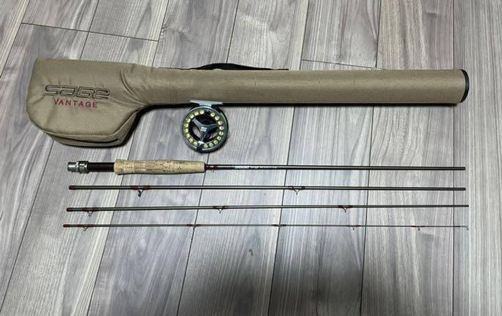 Sage Fly Rod 490-4 Vantage 9" Reel 2030 Travel Case Auction