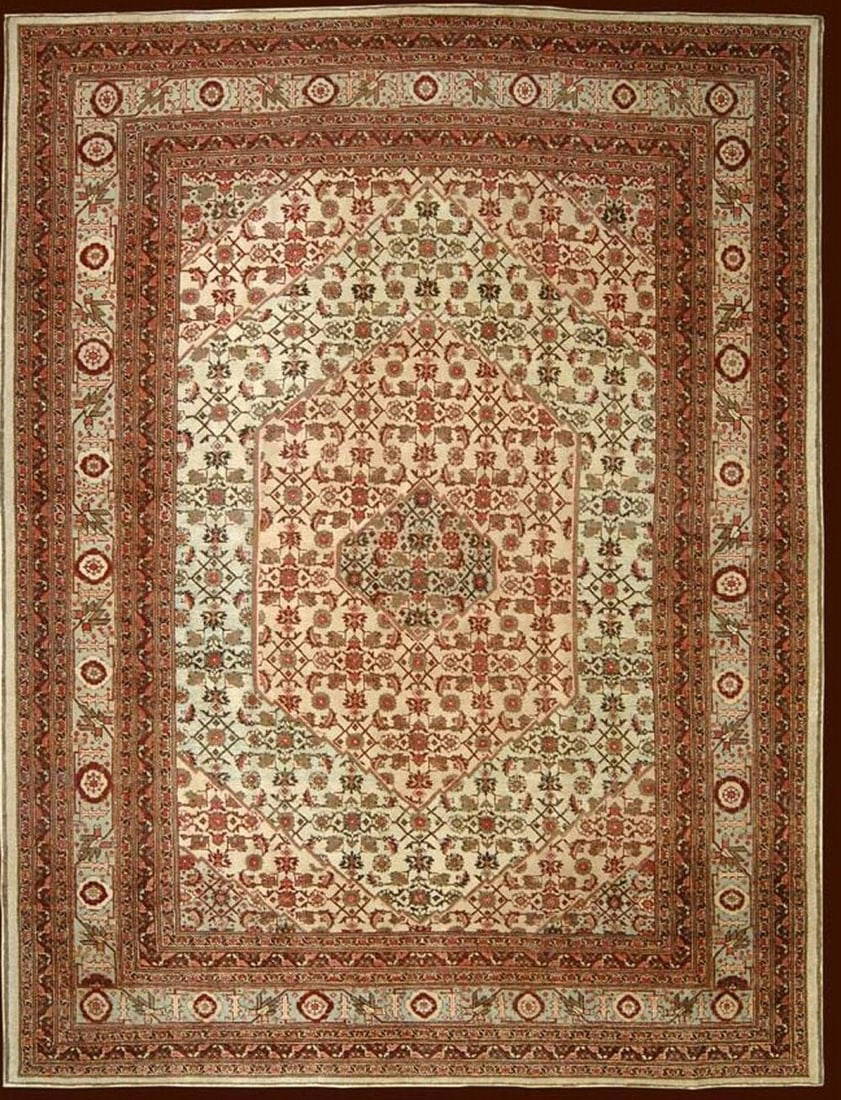 Antique Persian Tabriz Fish Design Rug Auction