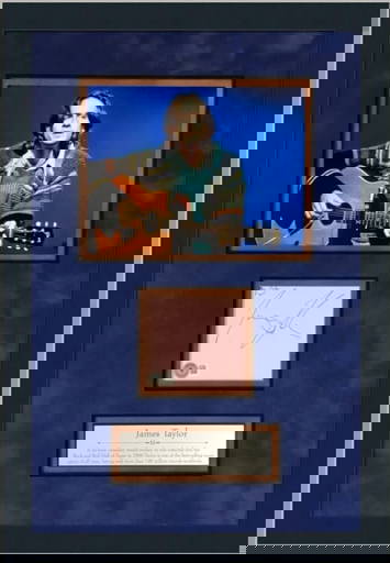 James Taylor Signed Photo Custom Framed 26 X 19 Beckett Authenticated