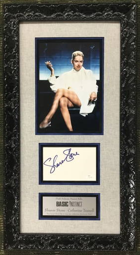Sharon Stone Signed Basic Instinct Display 14" X 26" Custom Framed Jsa
