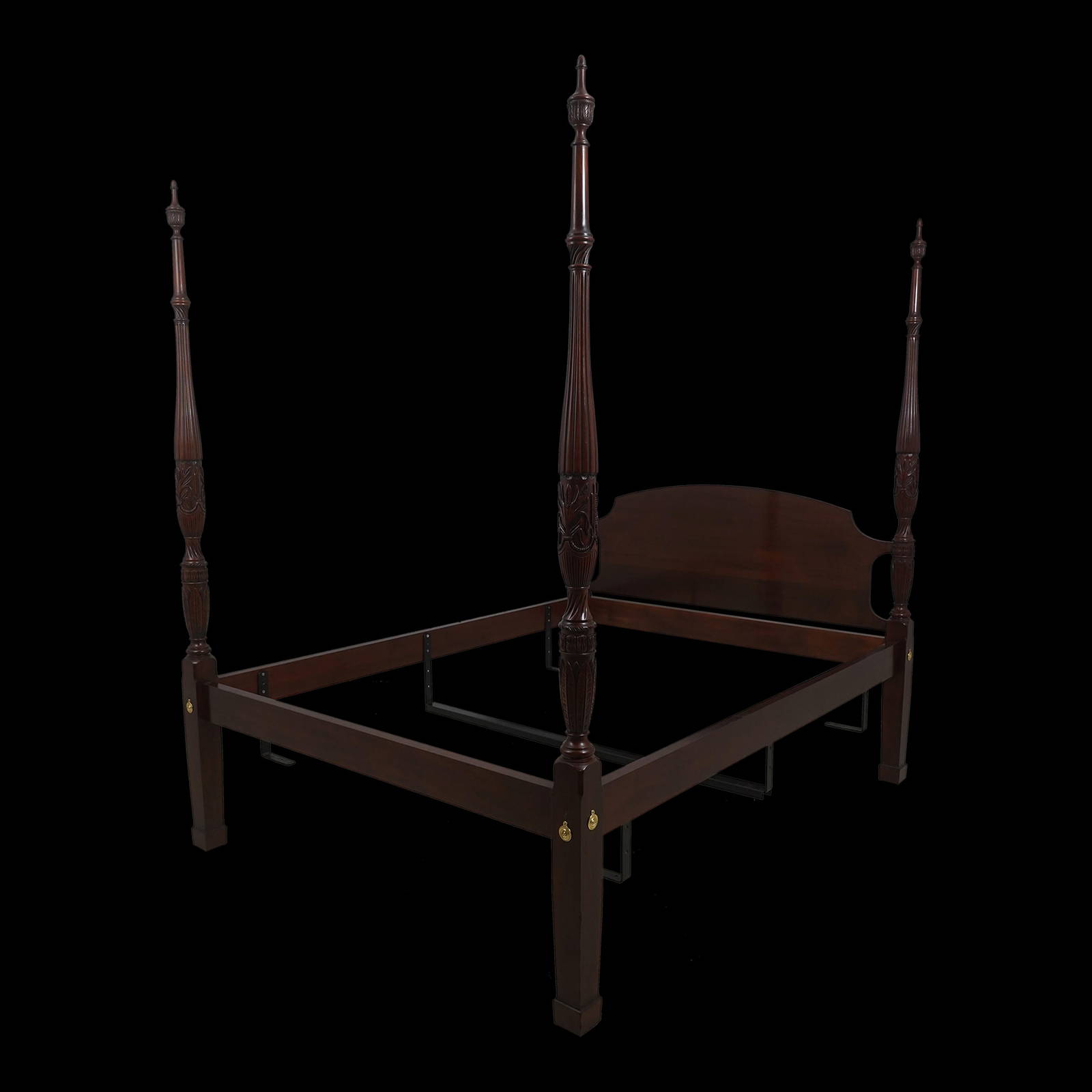 Henkel Harris Queen Mahogany Rice Carved Bed 67w X 87d X 87.5h Auction