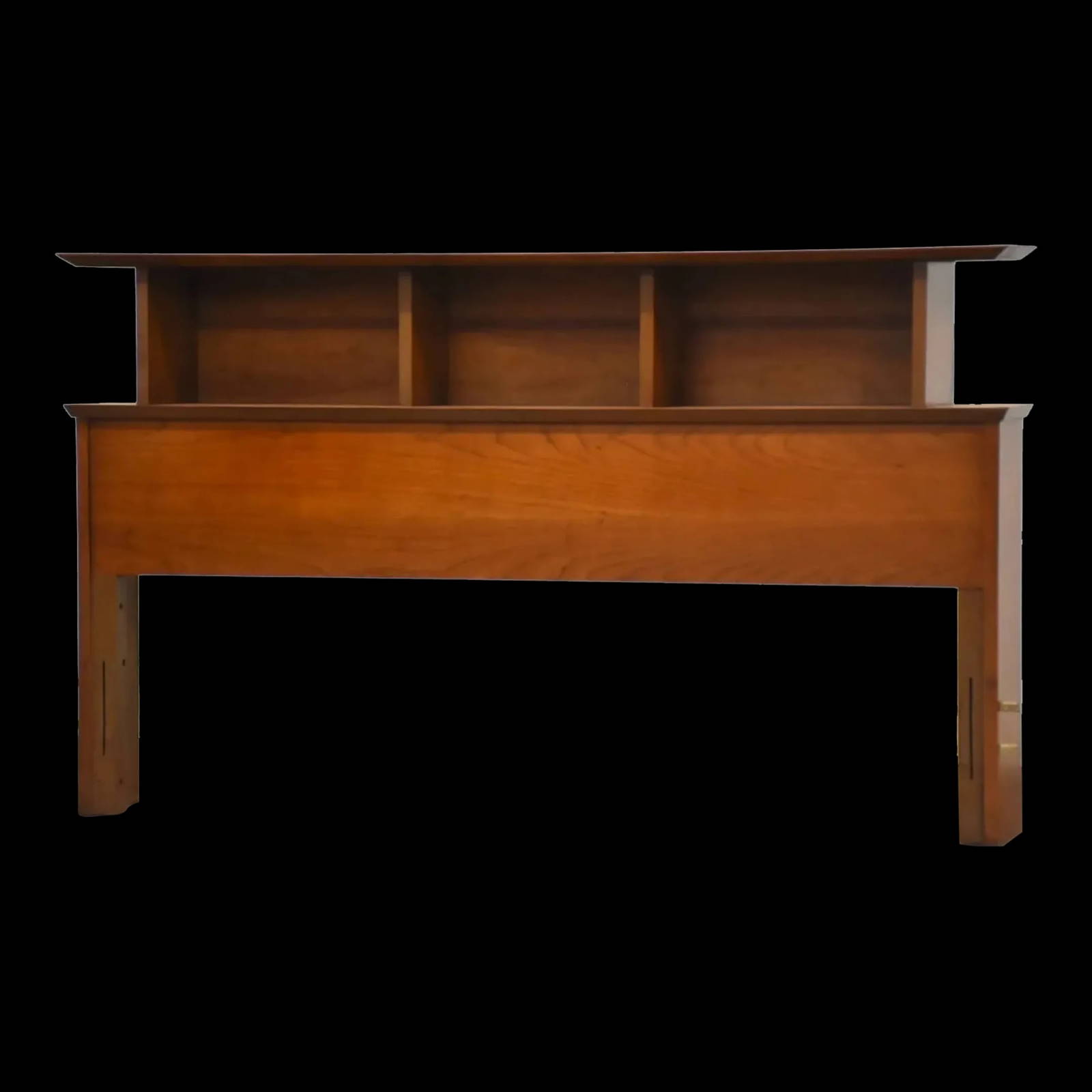 1960s Basic Witz Cherry Wood Headboard With Bookshelf 59.5" X 35" Auction