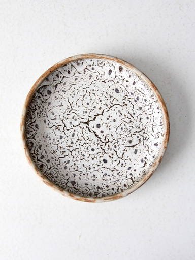 Jo Wiley 1976 Studio Pottery Plate 9.25 Inch Wabi Sabi Glaze