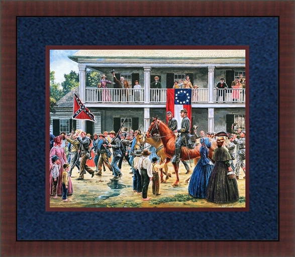 Mort Kunstler Covered With Glory Civil War Print Custom Framed 16 X 19