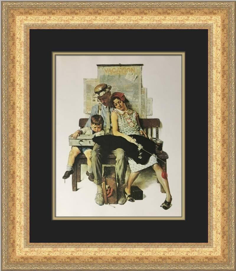 Norman Rockwell Home From Vacation Custom Framed Print 23 X 19 Auction