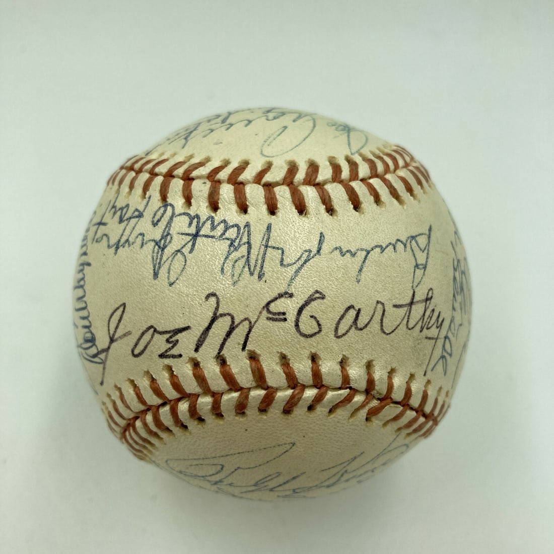 Hof Multi Signed Baseball Joe Mccarthy Ernie Banks Stan Musial Jsa Coa ...