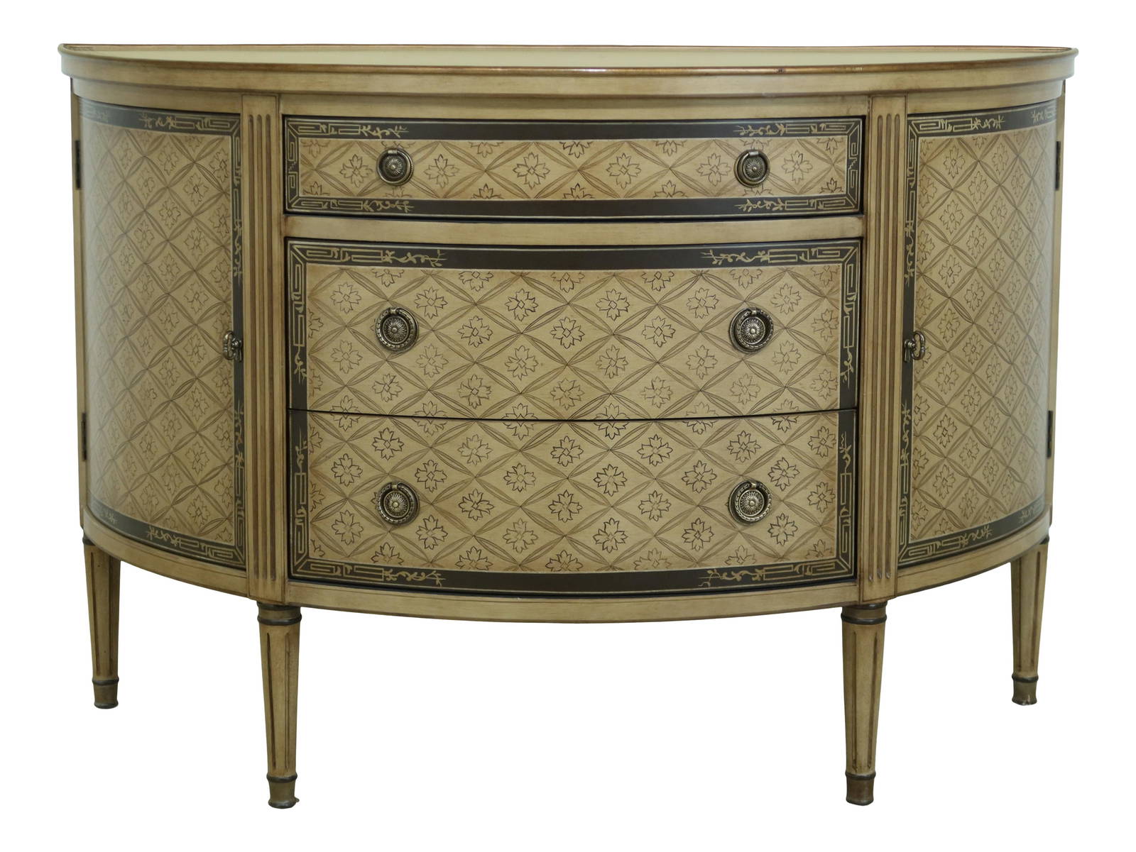 Ardley Hall Large Adam Commode 53w X 24d X 35.5h Paint Decorated Auction