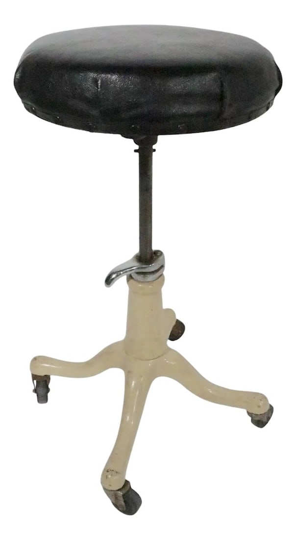 Vintage Bausch And Lomb Adjustable Optometrist Stool Industrial Design ...