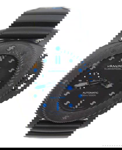 Panerai Submersible Pam1616 Carbontech 47mm Automatic Watch With Box