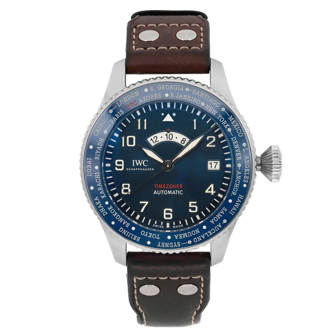 Iwc Timezoner Le Petit Prince Limited Edition Blue Dial Men's Watch ...