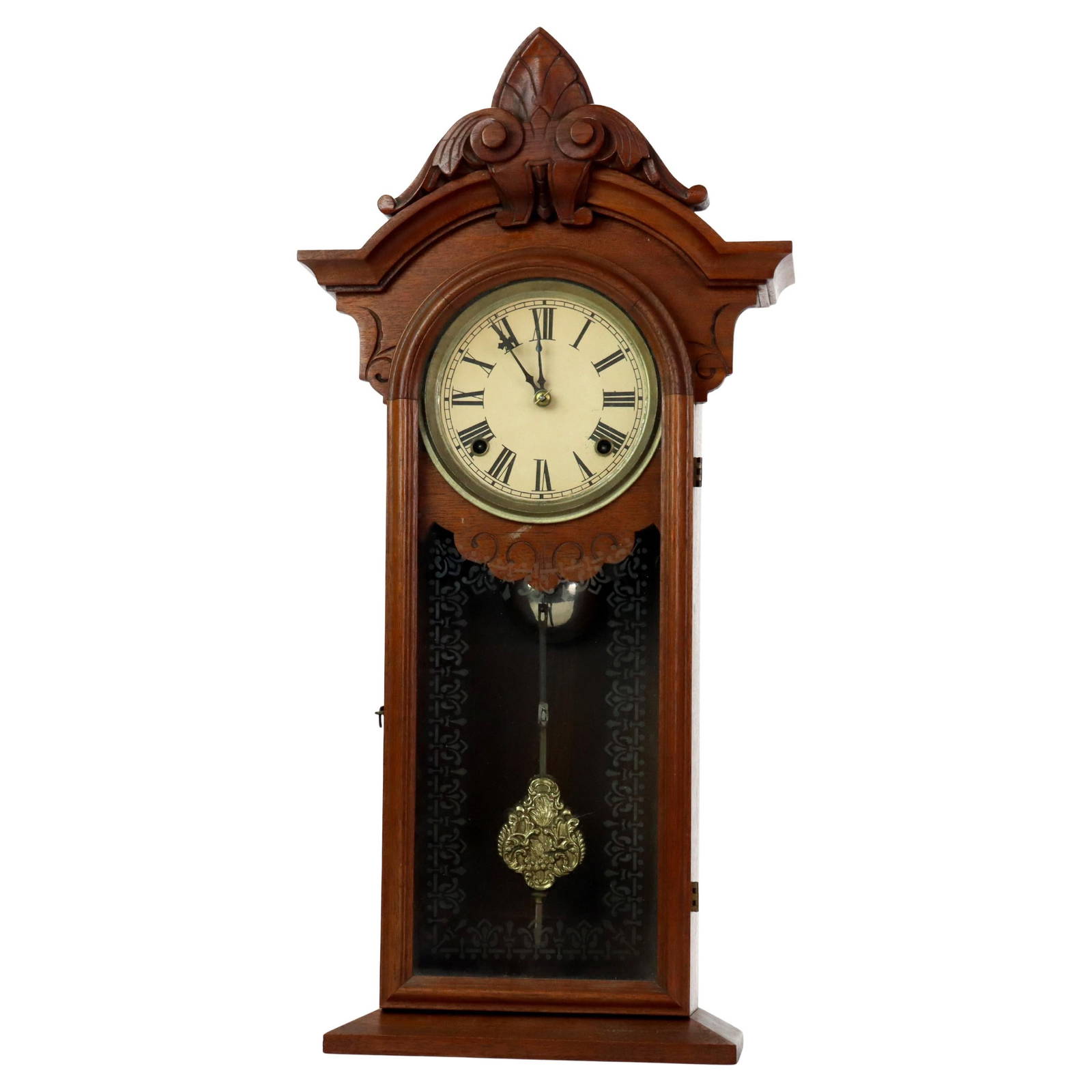 Buy Antique Eastlake Walnut Mantle Clock C1890 With Roman Numerals ...