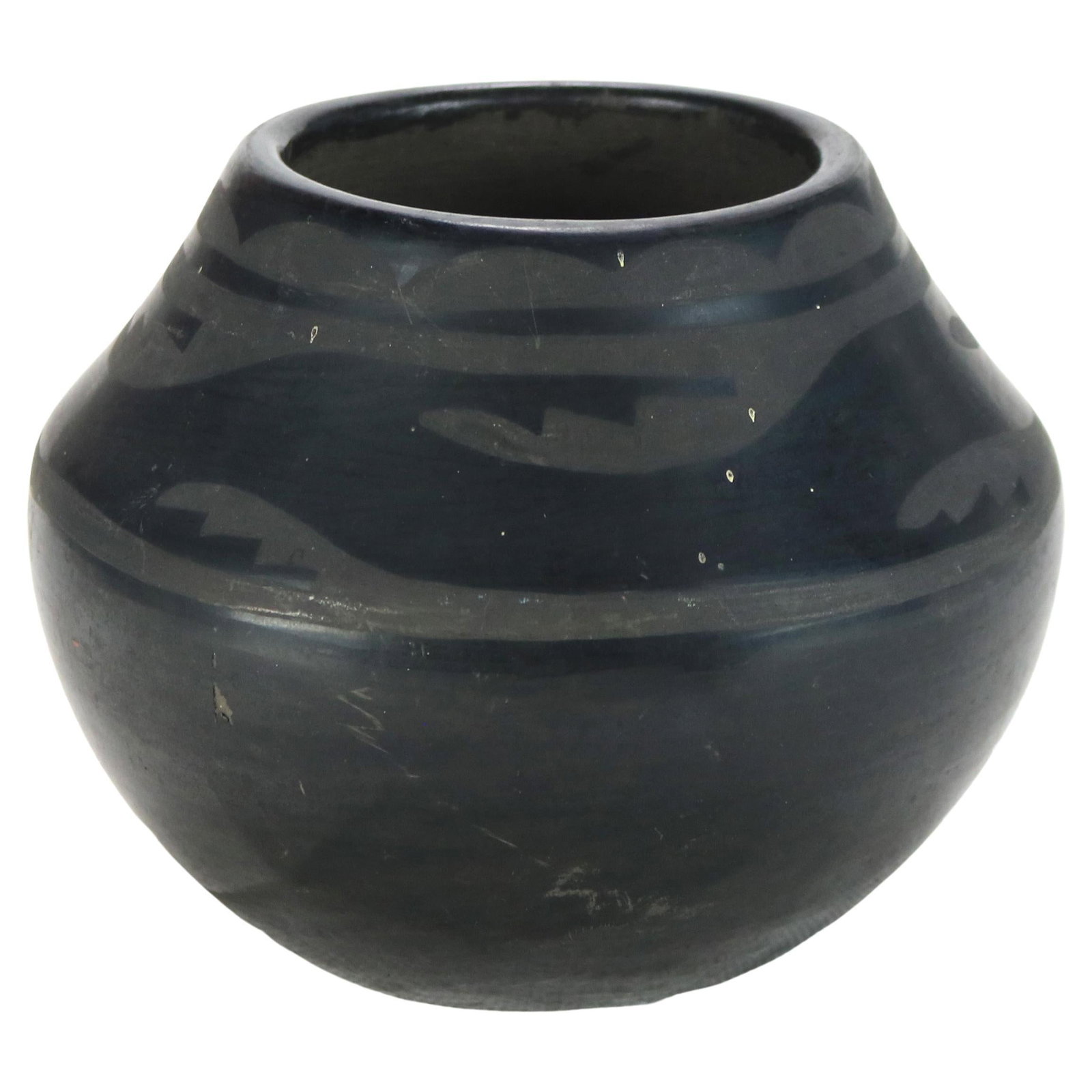 Antique Maria Martinez San Ildefonso Black-on-black Pottery C1910 Auction