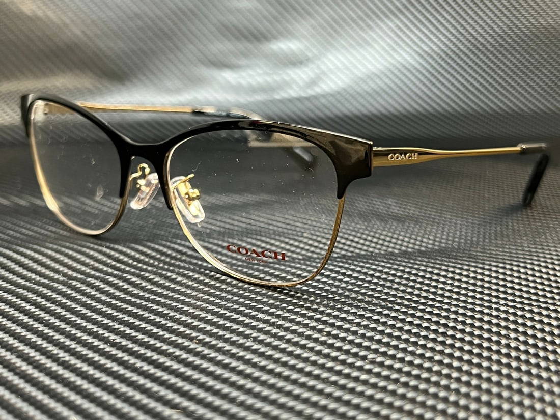 Coach Hc5111 9346 Black Light Gold Cat Eye Eyeglasses With Case Auction
